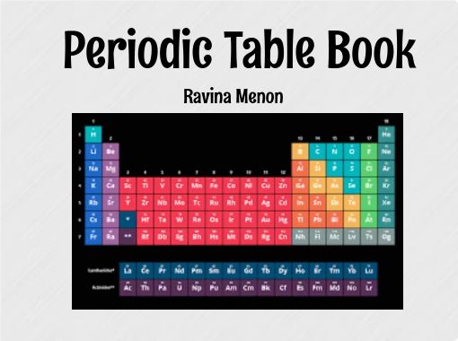 "Periodic Table Book" - Free stories online. Create books for kids ...
