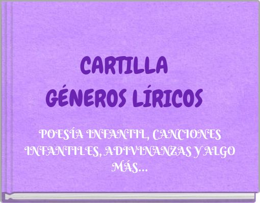 "CARTILLA GÉNEROS LÍRICOS" - Free stories online. Create books for kids ...