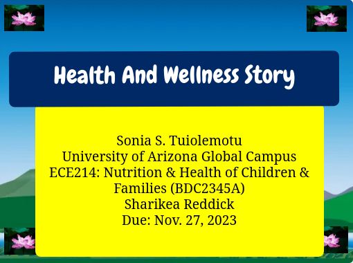 "Health And Wellness Story" - Free stories online. Create books for ...