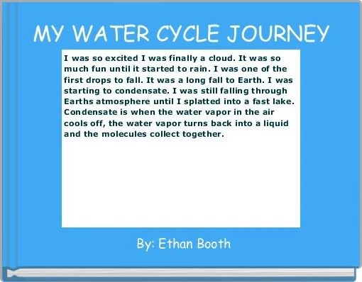 "MY WATER CYCLE JOURNEY" - Free stories online. Create books for kids ...