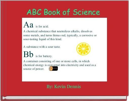 "ABC Book of Science" - Free stories online. Create books for kids ...