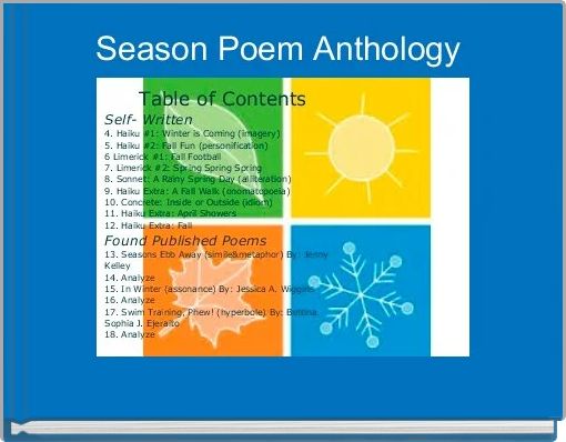 "Season Poem Anthology" - Free stories online. Create books for kids ...