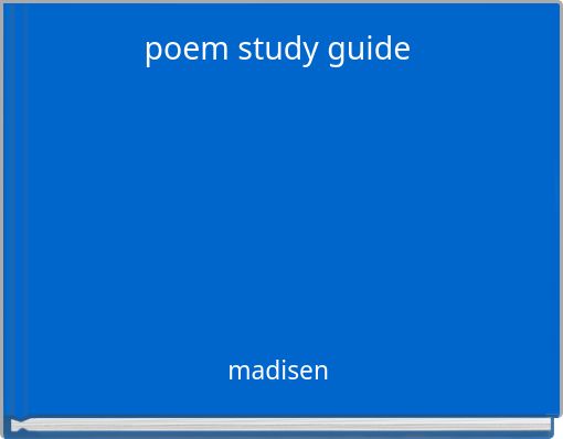 "poem study guide" - Free stories online. Create books for kids ...