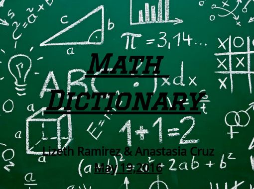 "Math Dictionary" - Free stories online. Create books for kids ...