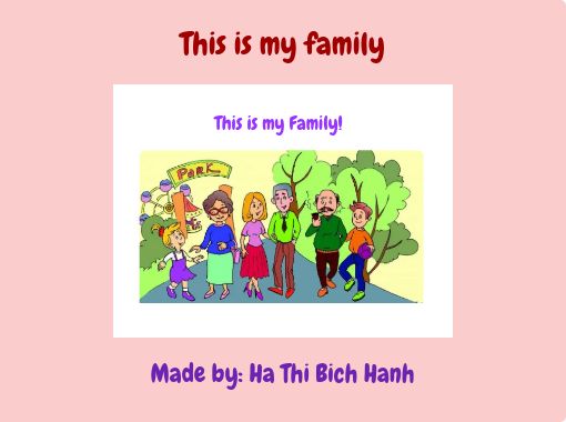 "This is my family" - Free stories online. Create books for kids ...