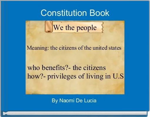 "Constitution Book" - Free stories online. Create books for kids ...